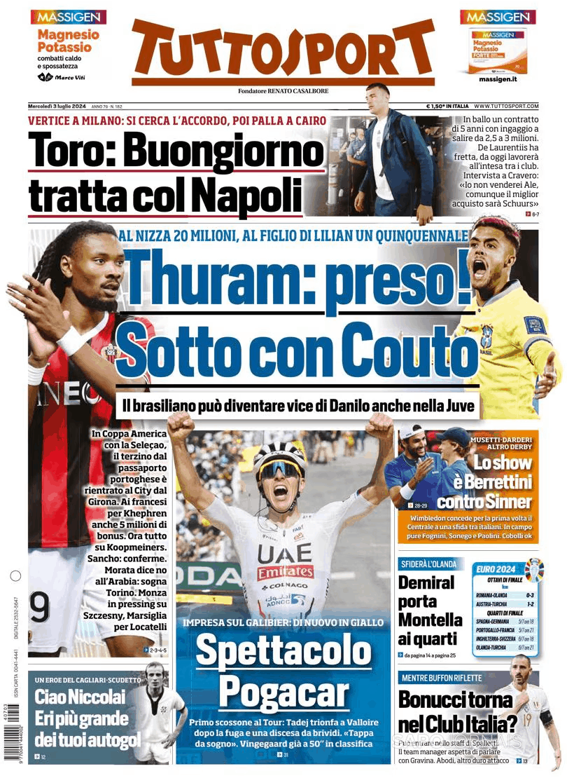 Tuttosport (3 jul 2024) - Jornais e Revistas - SAPO.pt - Última hora e ...
