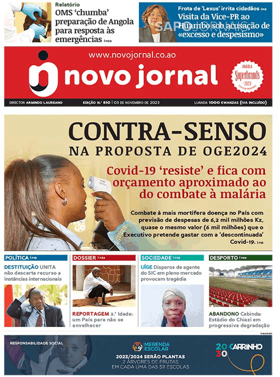 Novo Jornal (3 nov 2023) - Jornais e Revistas - SAPO.pt - Última hora e ...