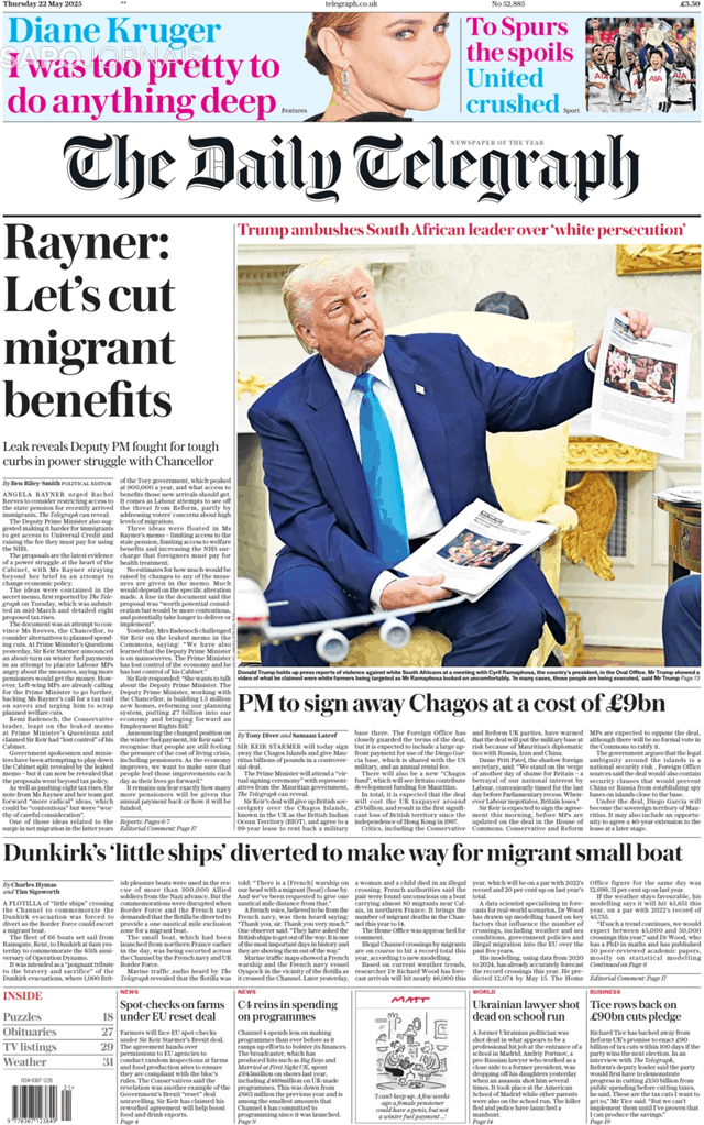 The Daily Telegraph (22 mai 2025) - Jornais e Revistas - SAPO.pt ...
