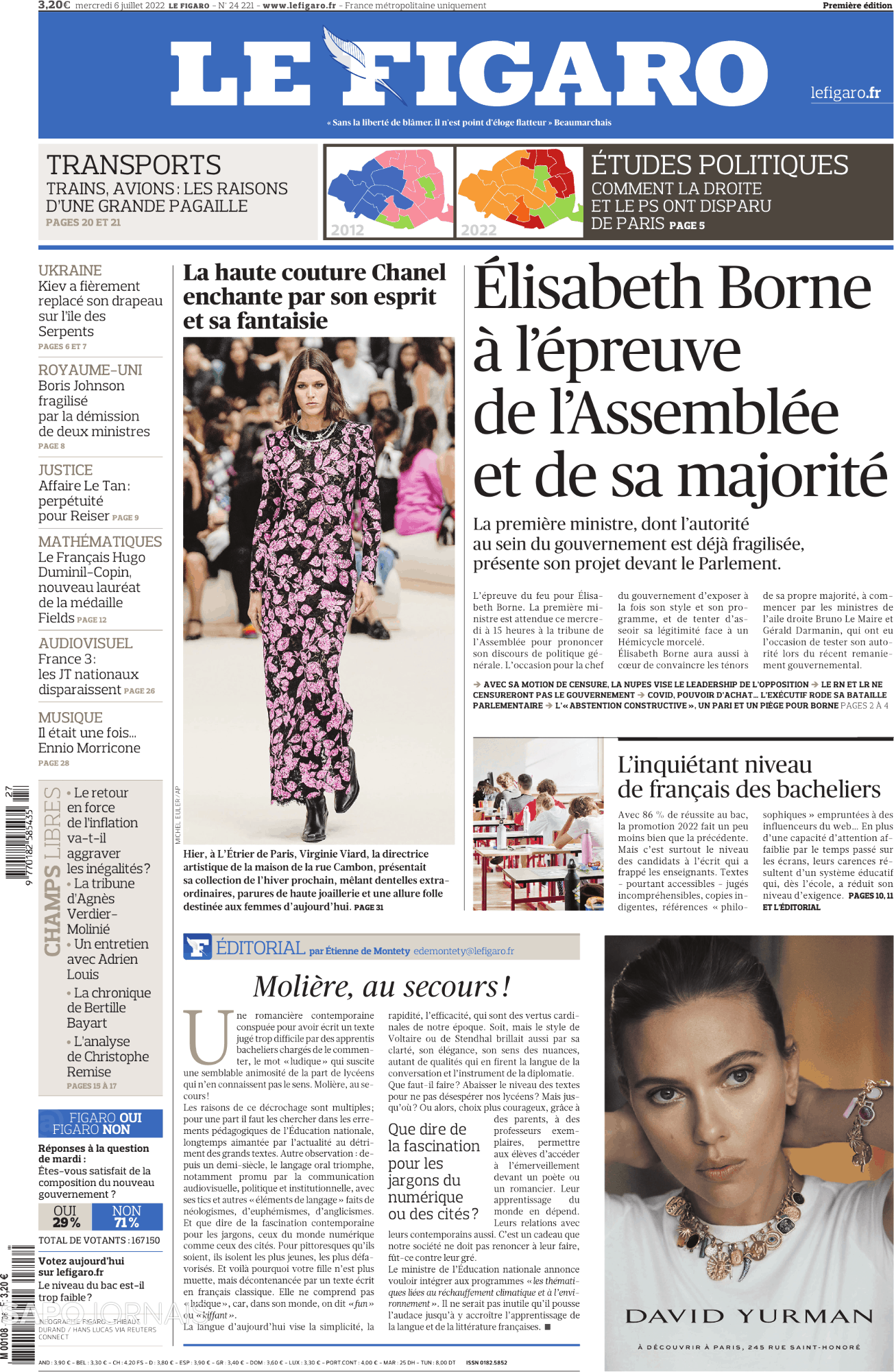 Le Figaro (6 jul 2022) - Jornais e Revistas - SAPO.pt - Última hora e ...