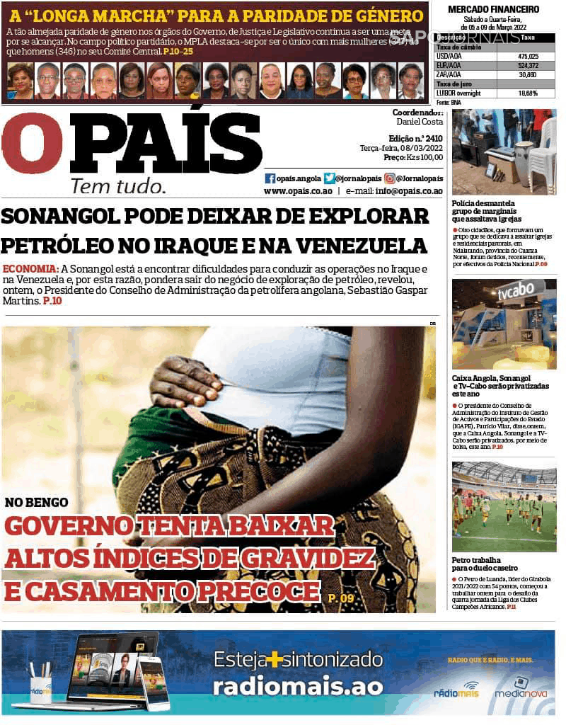 O País (8 mar 2022) - Jornais e Revistas - SAPO.pt - Última hora e ...
