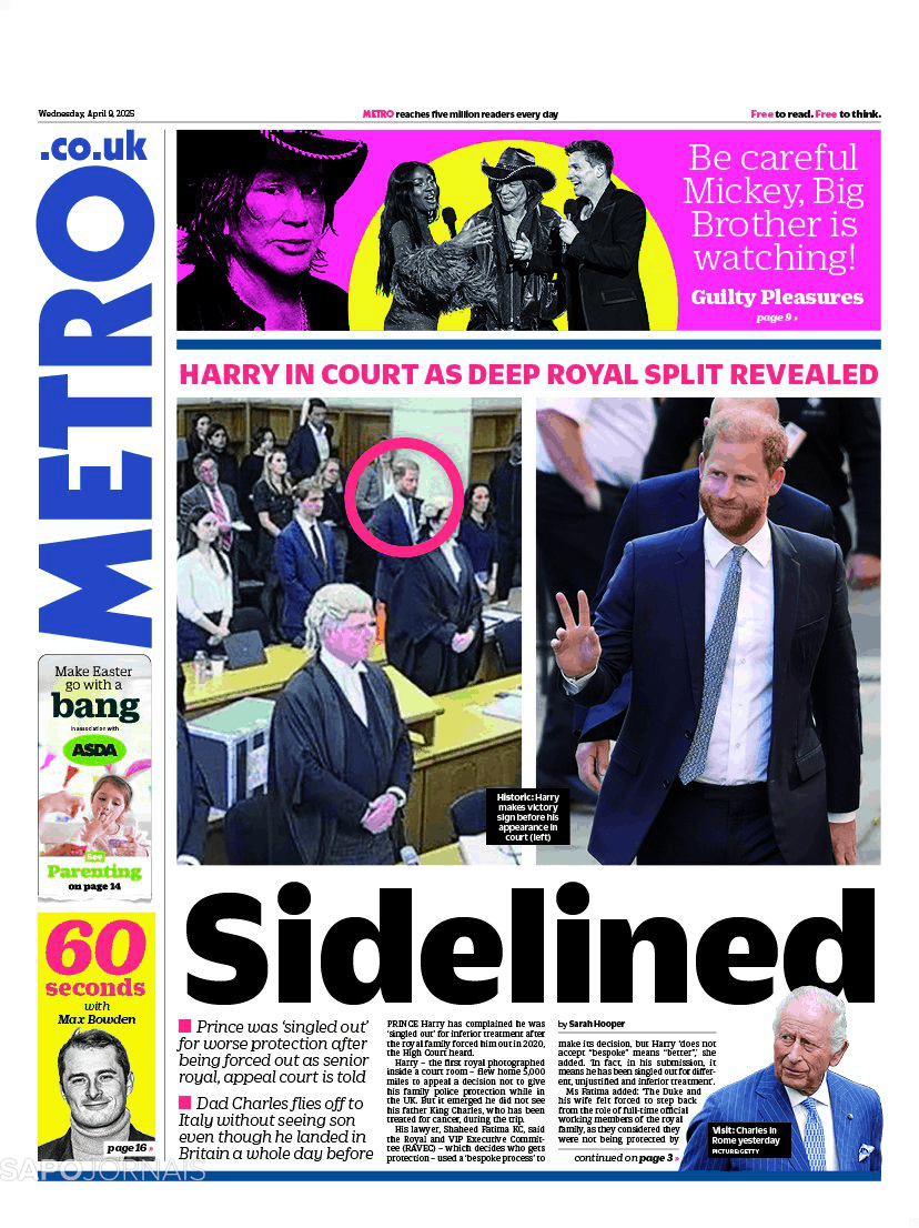 Metro London (9 abr 2025) - Jornais e Revistas - SAPO.pt - Última hora ...