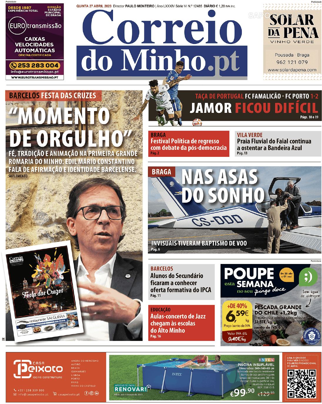 Correio do Minho (27 abr 2023) - Jornais e Revistas - SAPO.pt - Última ...