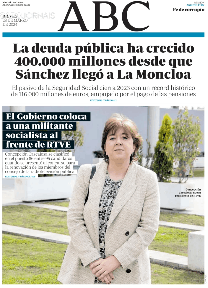 ABC (28 mar 2024) - Jornais e Revistas - SAPO.pt - Última hora e ...