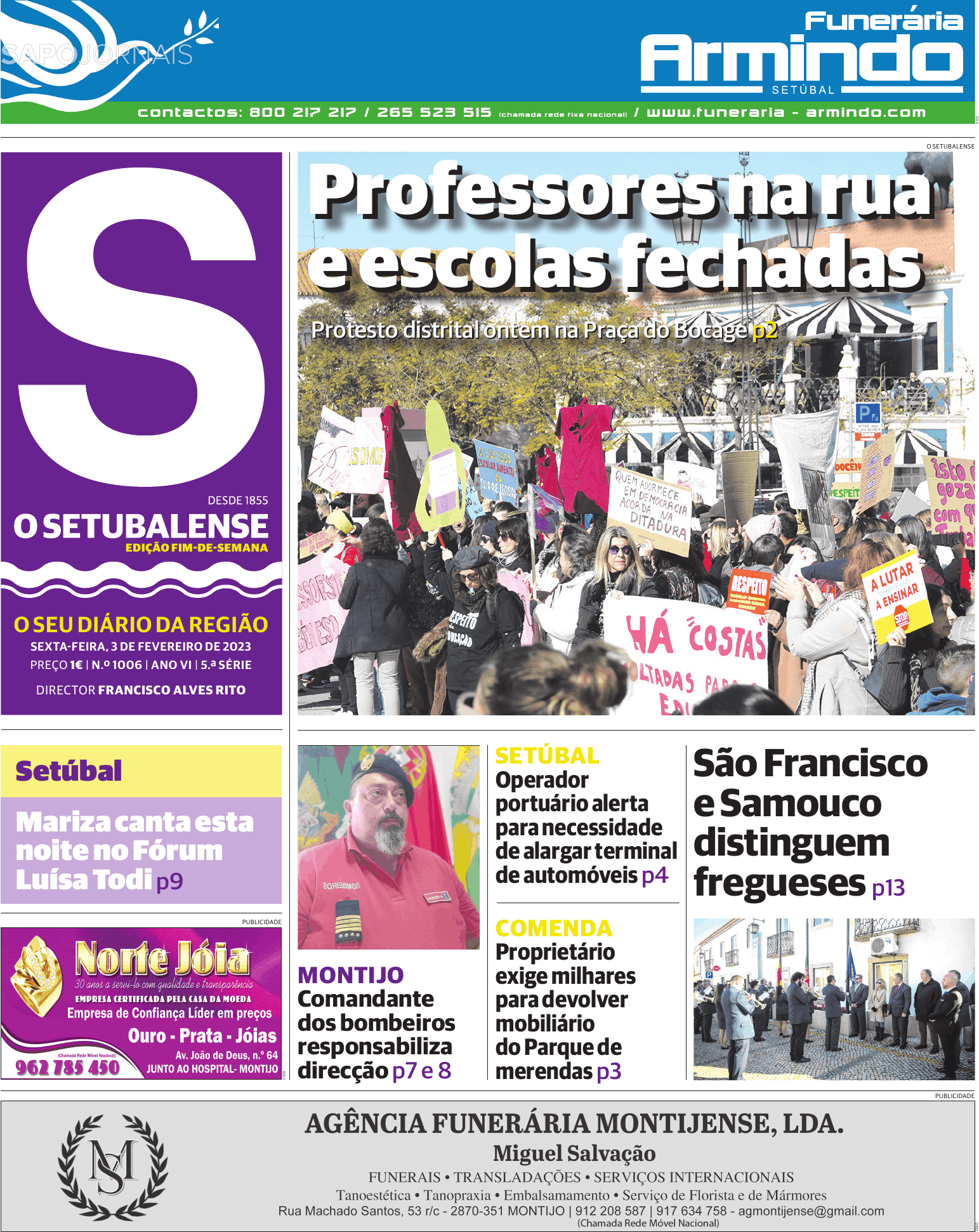 O Setubalense (3 fev 2023) - Jornais e Revistas - SAPO.pt - Última hora ...
