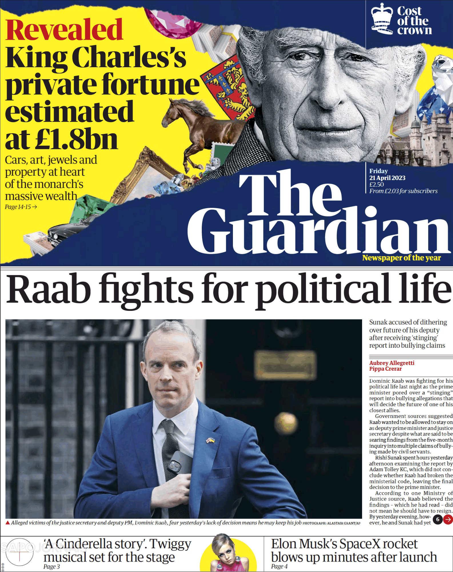 The Guardian (21 abr 2023) - Jornais e Revistas - SAPO.pt - Última hora ...