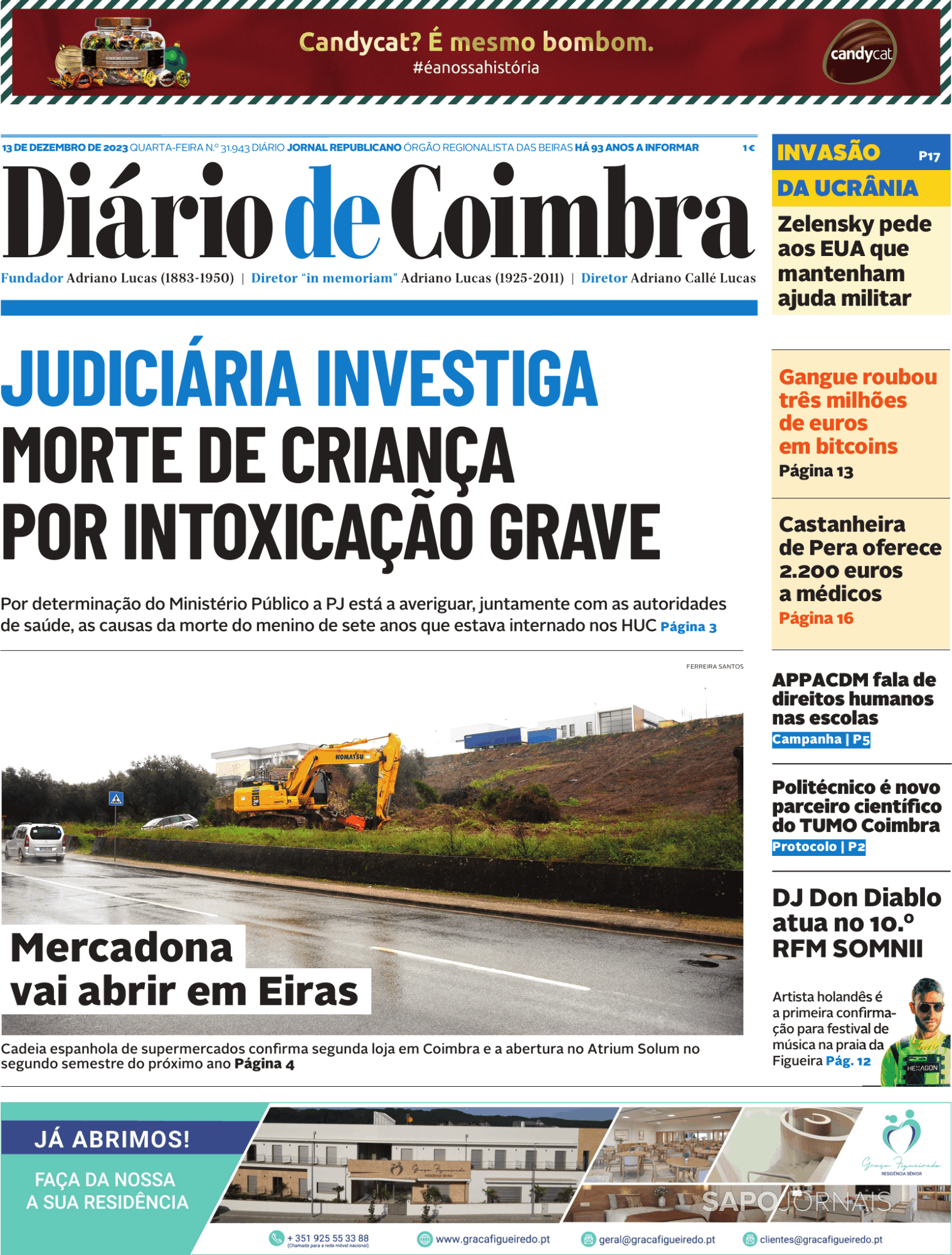 Diário de Coimbra (13 dez 2023) - Jornais e Revistas - SAPO.pt - Última hora e notícias de hoje ...