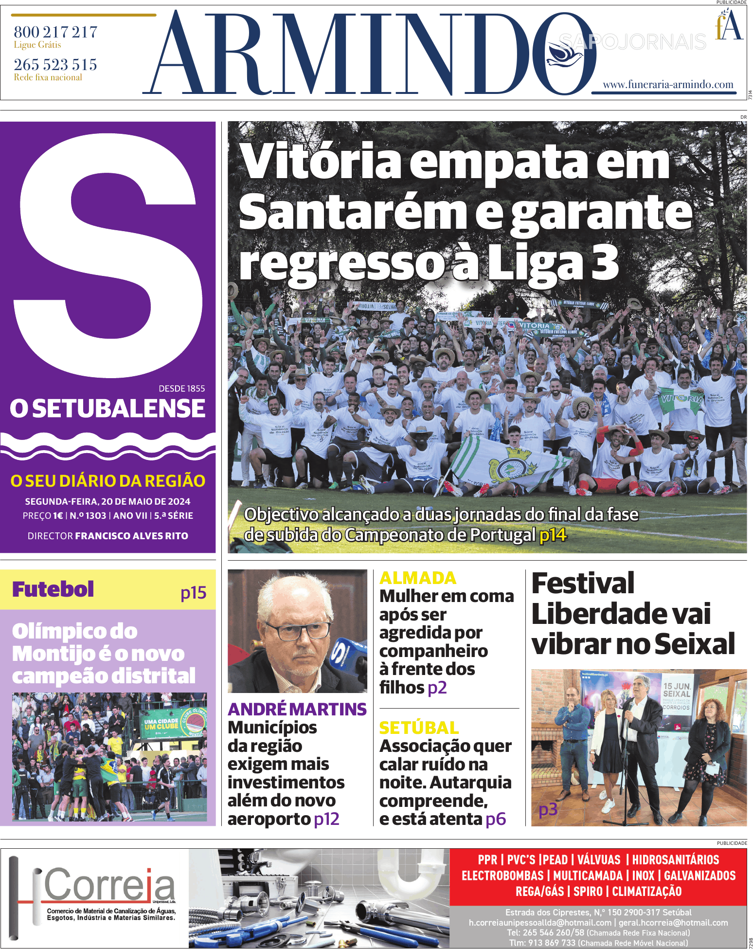 O Setubalense (20 mai 2024) - Jornais e Revistas - SAPO.pt - Última ...