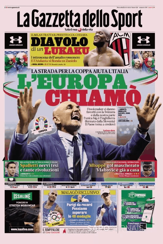 Gazzetta dello Sport (26 jun 2024) - Jornais e Revistas - SAPO.pt - Última hora e notícias de ...