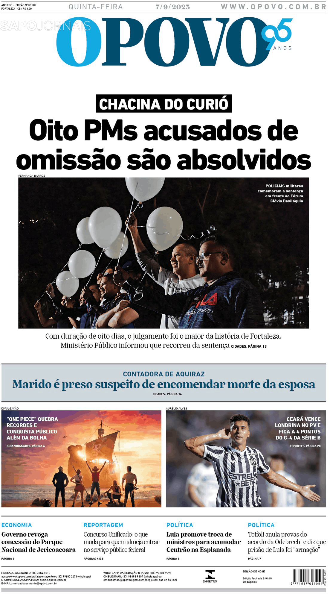 O Povo (7 set 2023) - Jornais e Revistas - SAPO.pt - Última hora e notícias de hoje atualizadas ...