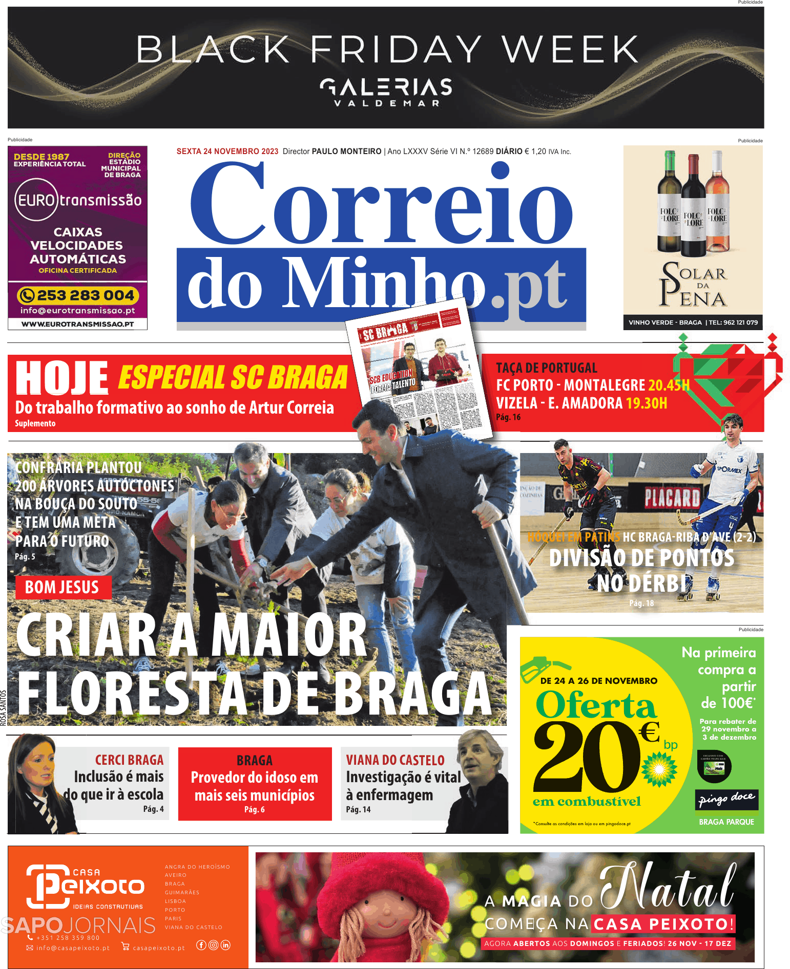 Correio do Minho (24 nov 2023) - Jornais e Revistas - SAPO.pt - Última hora e notícias de hoje ...