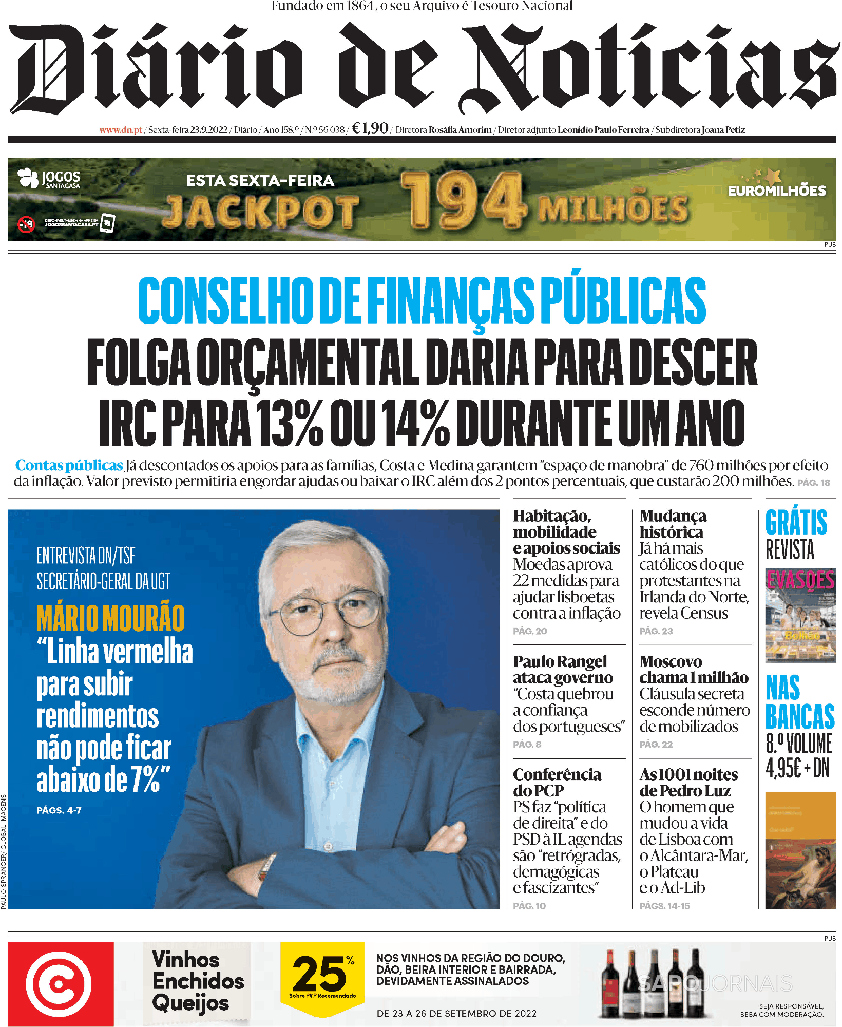 Diário de Notícias (23 set 2022) - Jornais e Revistas - SAPO.pt ...