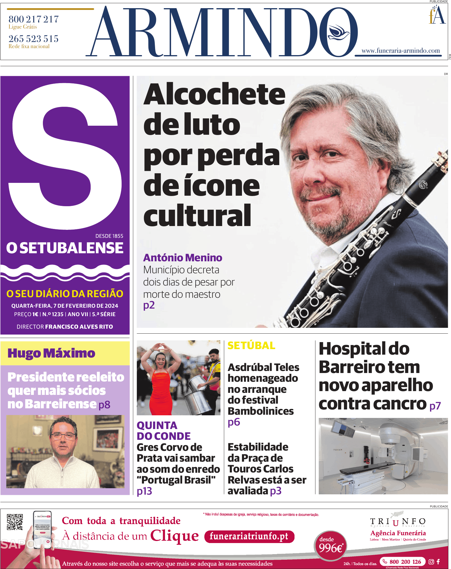 O Setubalense (7 fev 2024) - Jornais e Revistas - SAPO.pt - Última hora ...