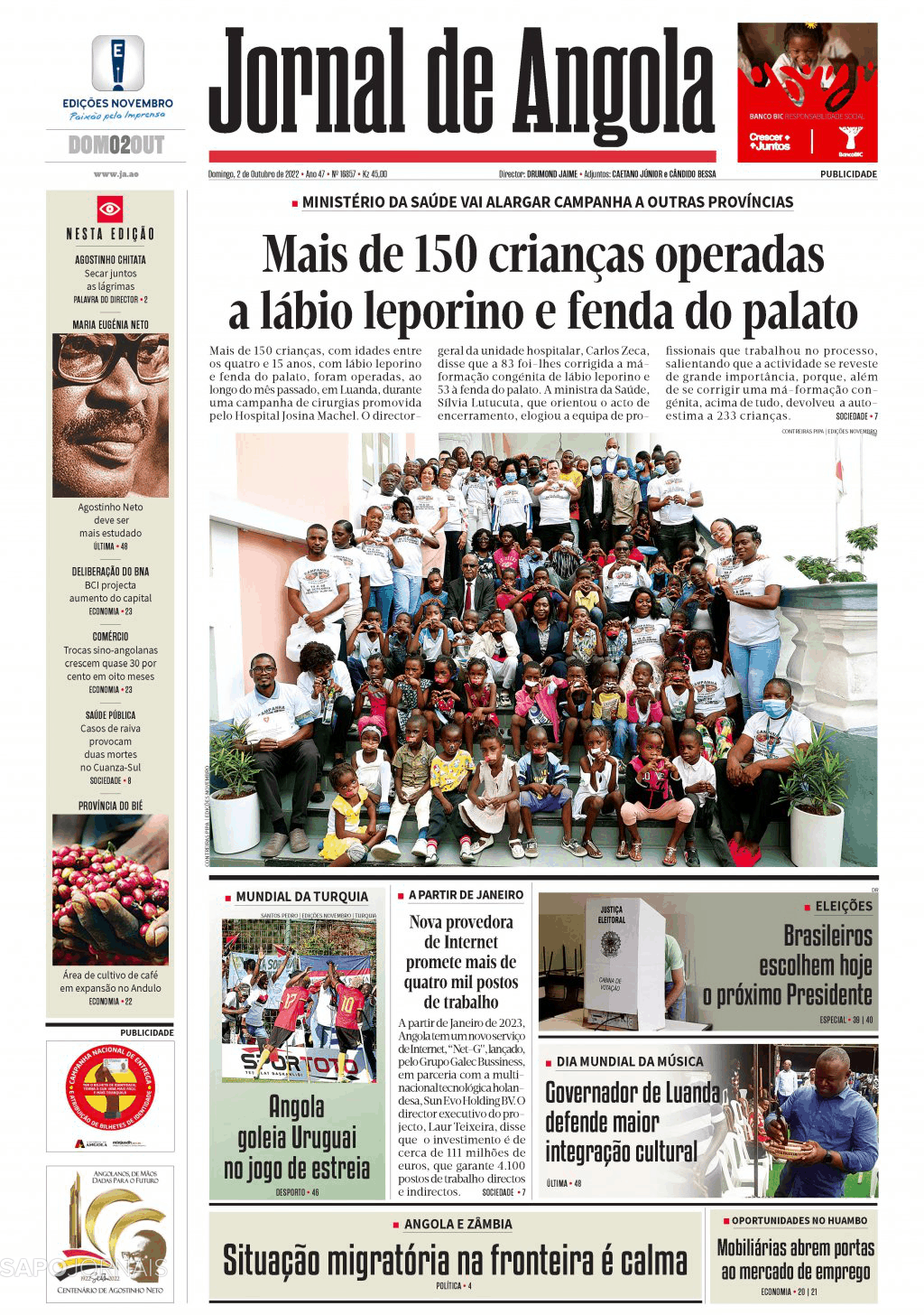 Jornal de Angola (2 out 2022) - Jornais e Revistas - SAPO.pt - Última ...