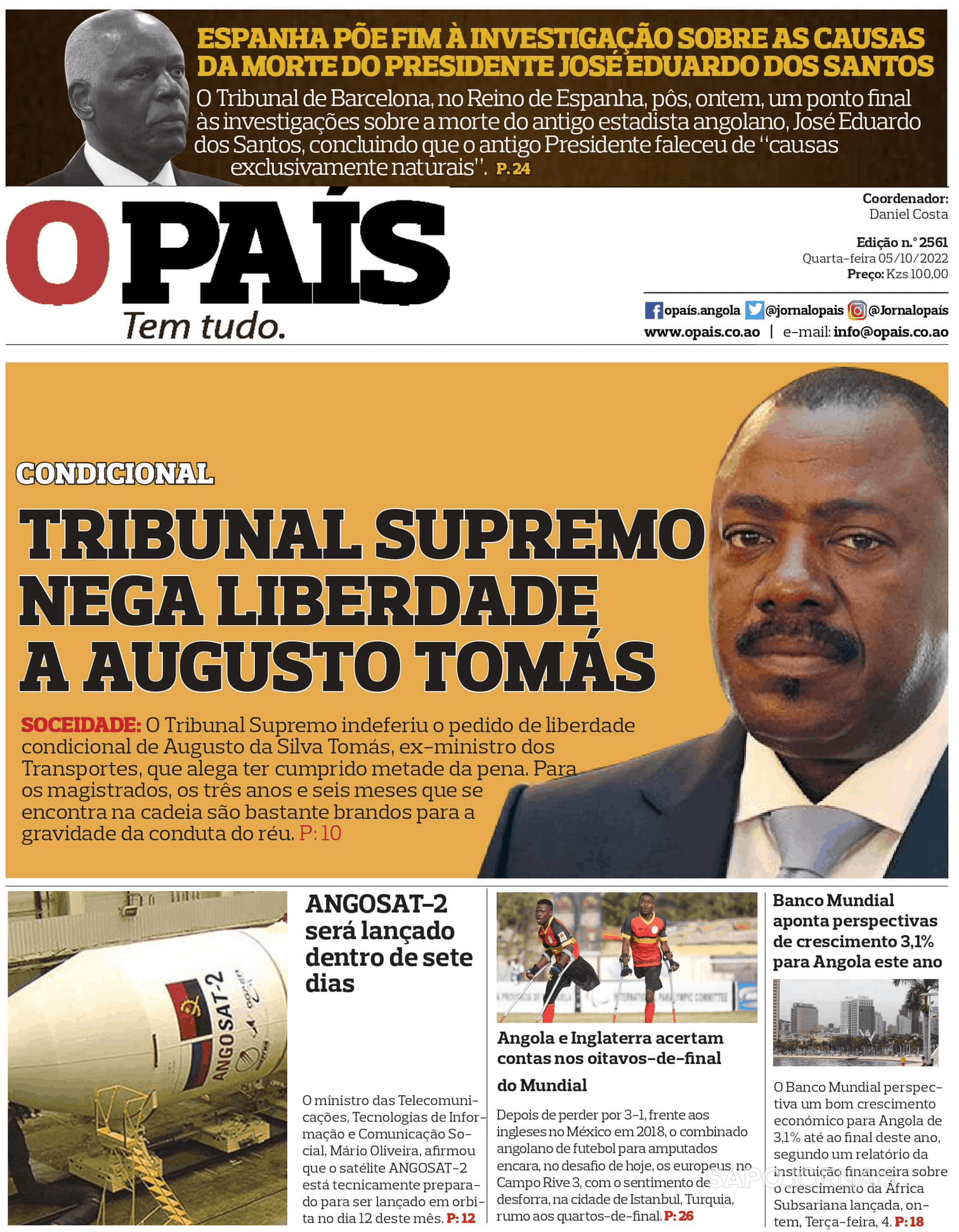 O País (5 out 2022) - Jornais e Revistas - SAPO.pt - Última hora e ...