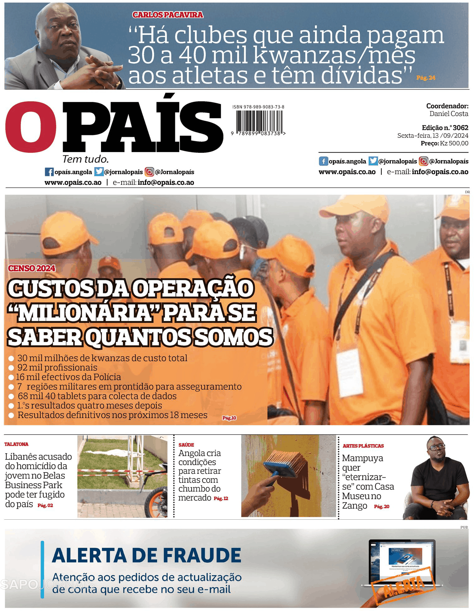O País (13 set 2024) - Jornais e Revistas - SAPO.pt - Última hora e ...