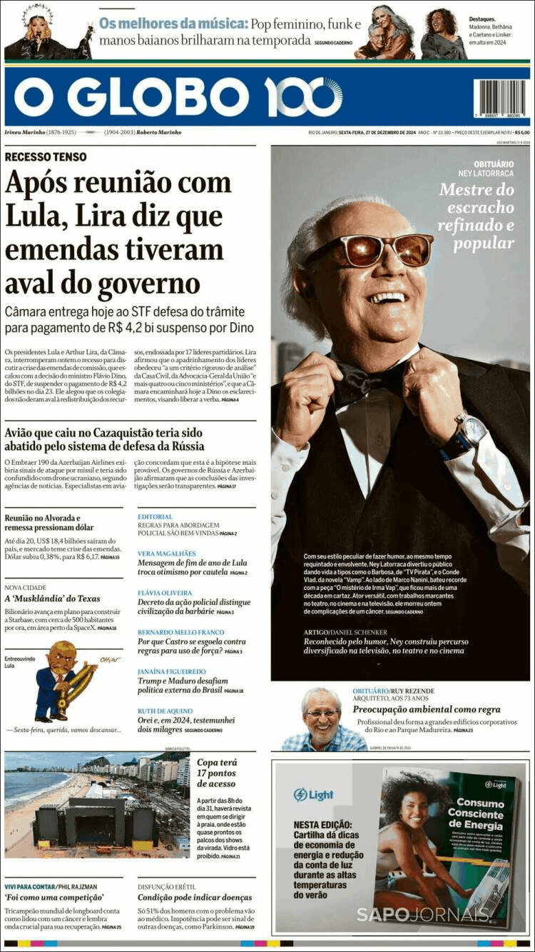 O Globo (27 dez 2024) - Jornais e Revistas - SAPO.pt - Última hora e ...
