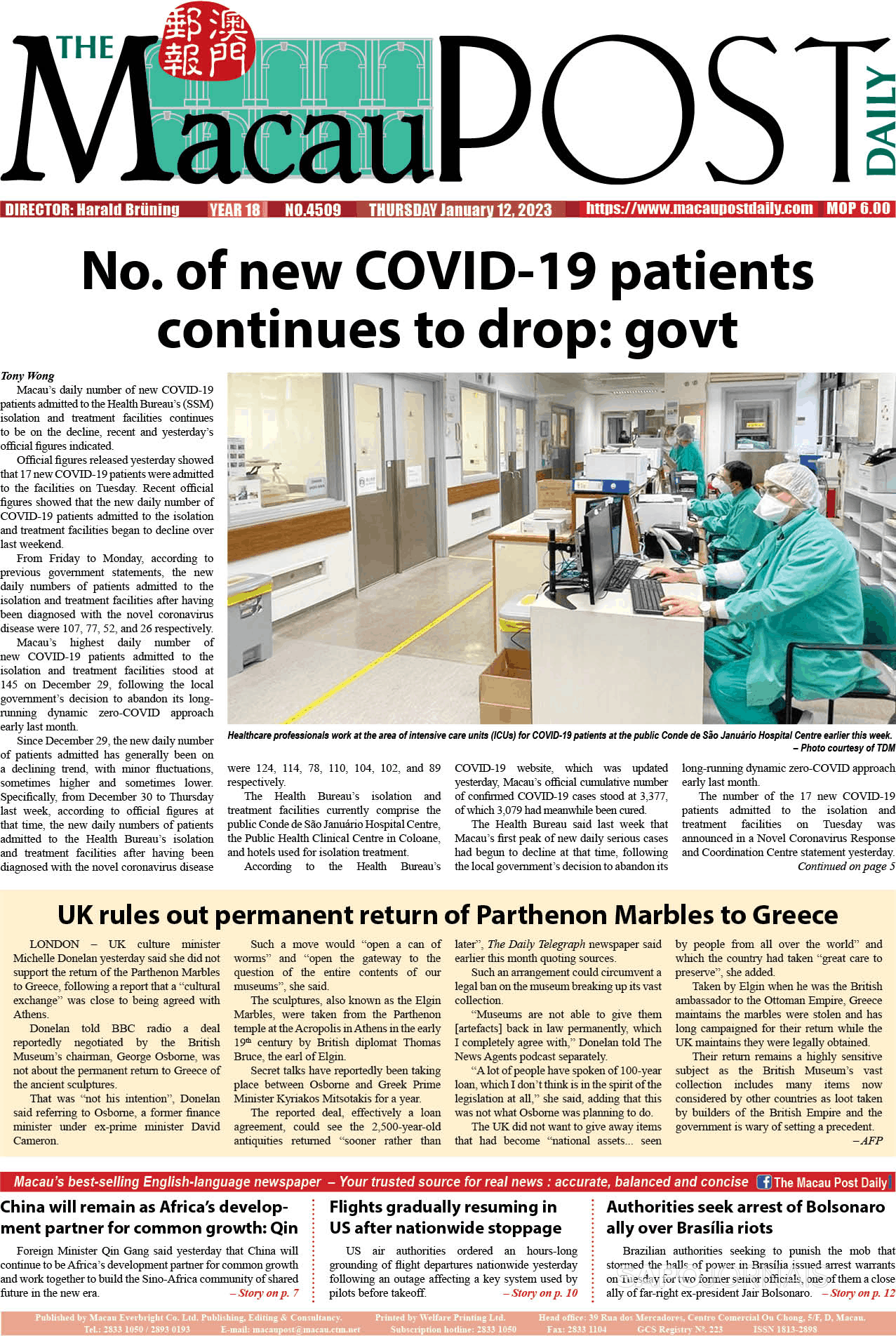 The Macau Post Daily (12 jan 2023) - Jornais e Revistas - SAPO.pt ...