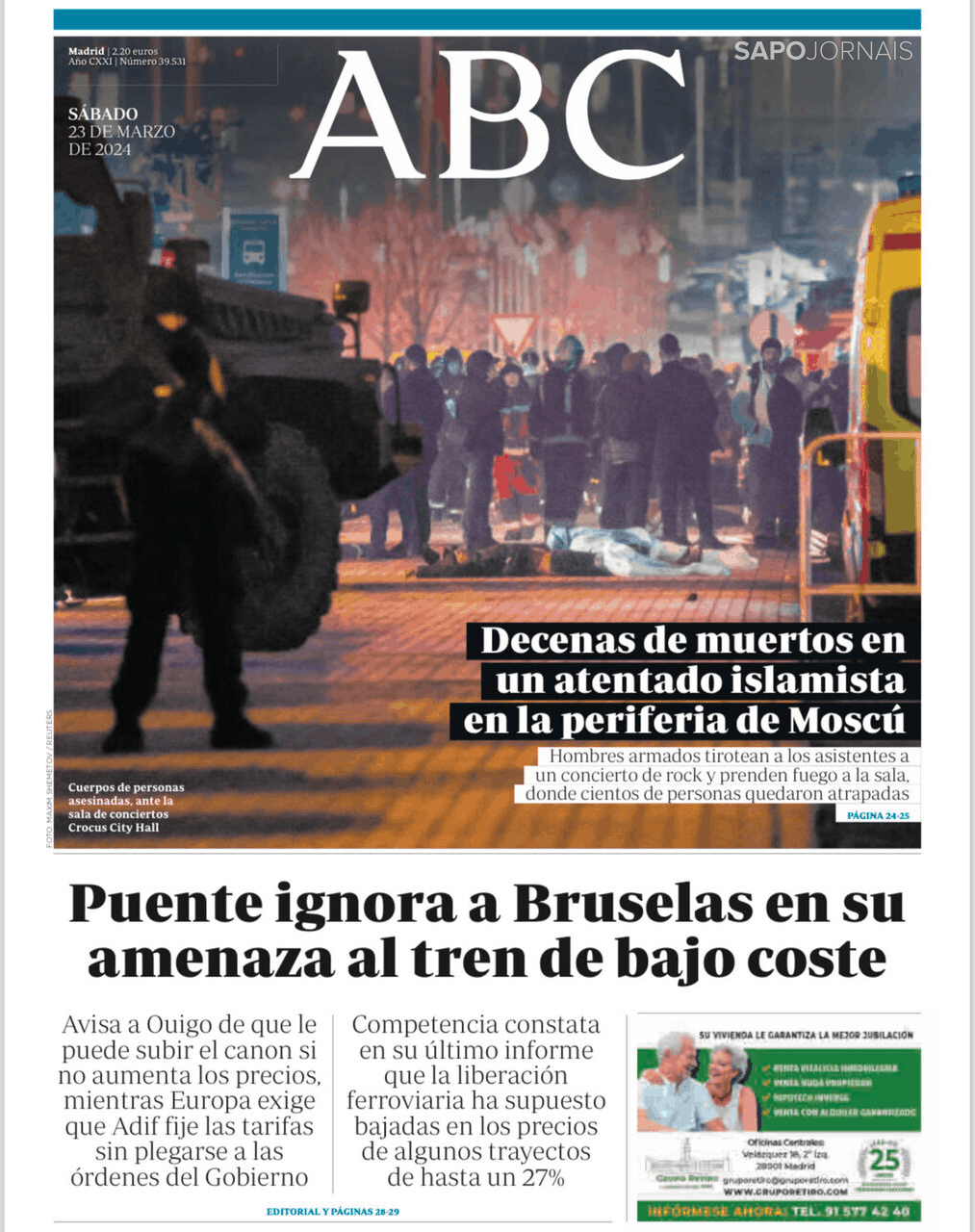 ABC (23 mar 2024) - Jornais e Revistas - SAPO.pt - Última hora e ...