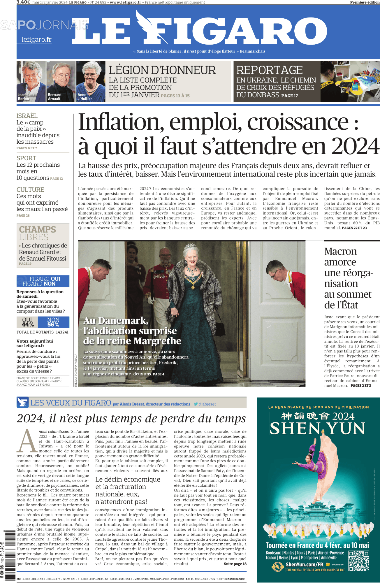 Le Figaro (2 jan 2024) - Jornais e Revistas - SAPO.pt - Última hora e ...