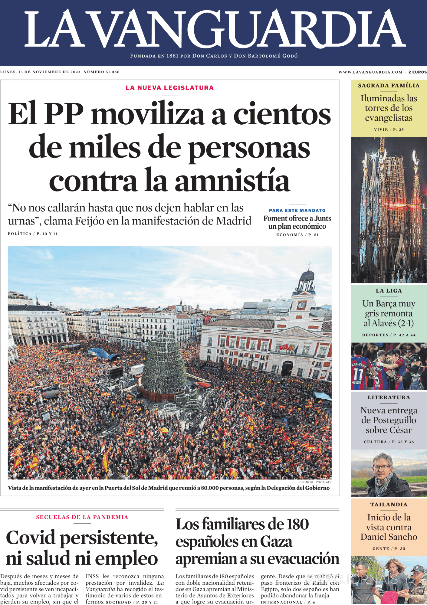 La Vanguardia (13 nov 2023) - Jornais e Revistas - SAPO.pt - Última ...