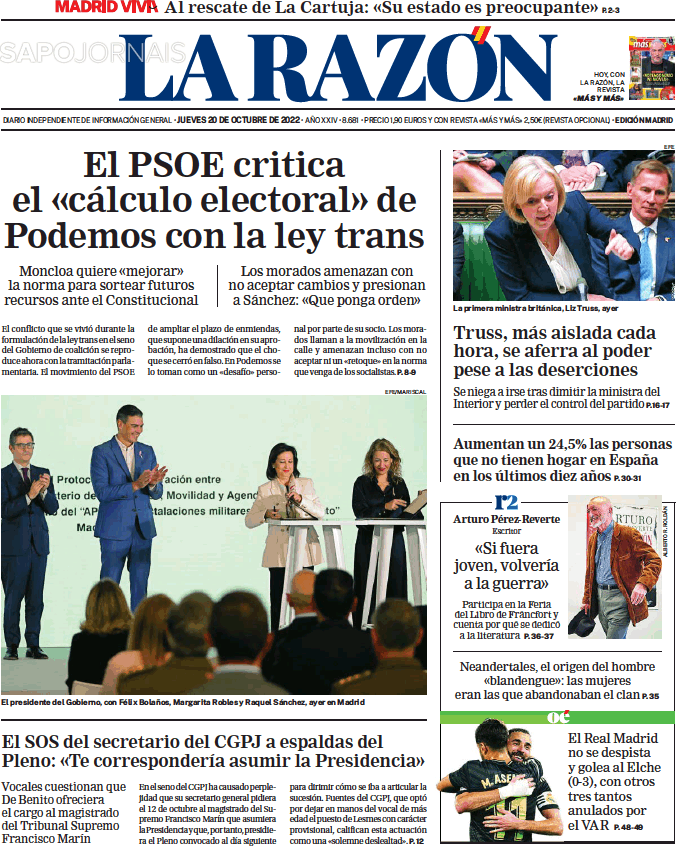 La Razón (20 out 2022) - Jornais e Revistas - SAPO.pt - Última hora e ...