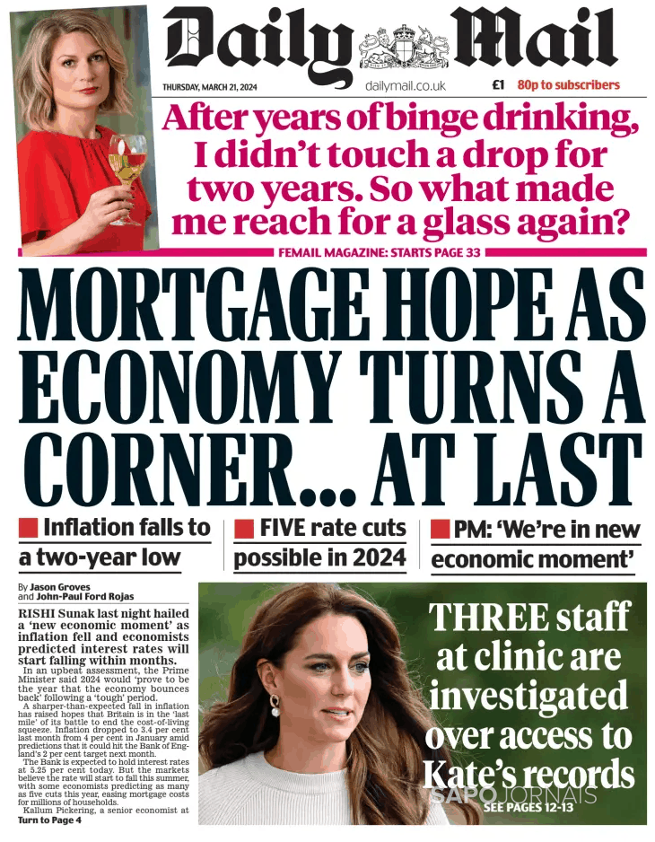 Daily Mail (21 mar 2024) - Jornais e Revistas - SAPO.pt - Última hora e ...