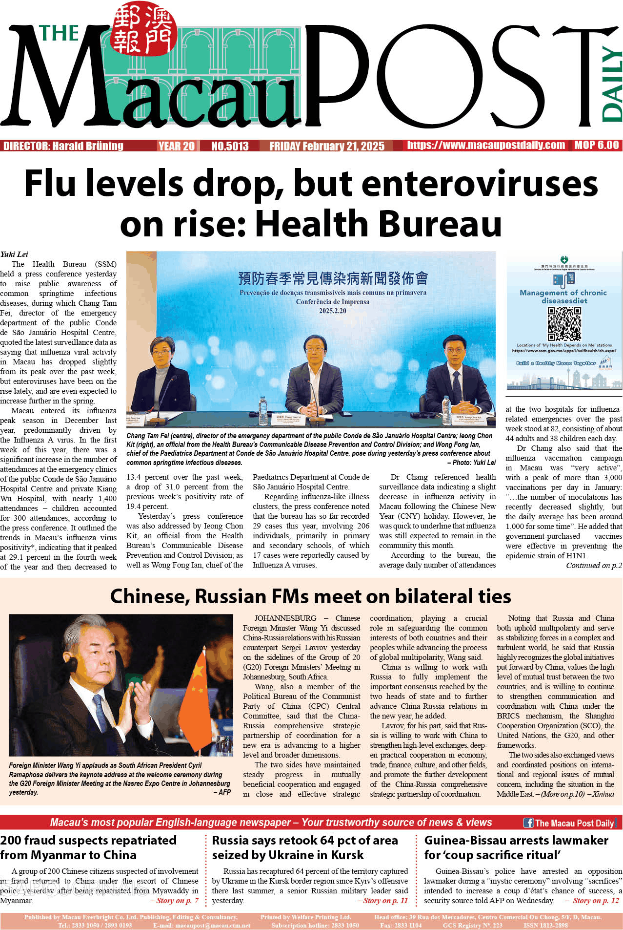 The Macau Post Daily (21 fev 2025) - Jornais e Revistas - SAPO.pt ...