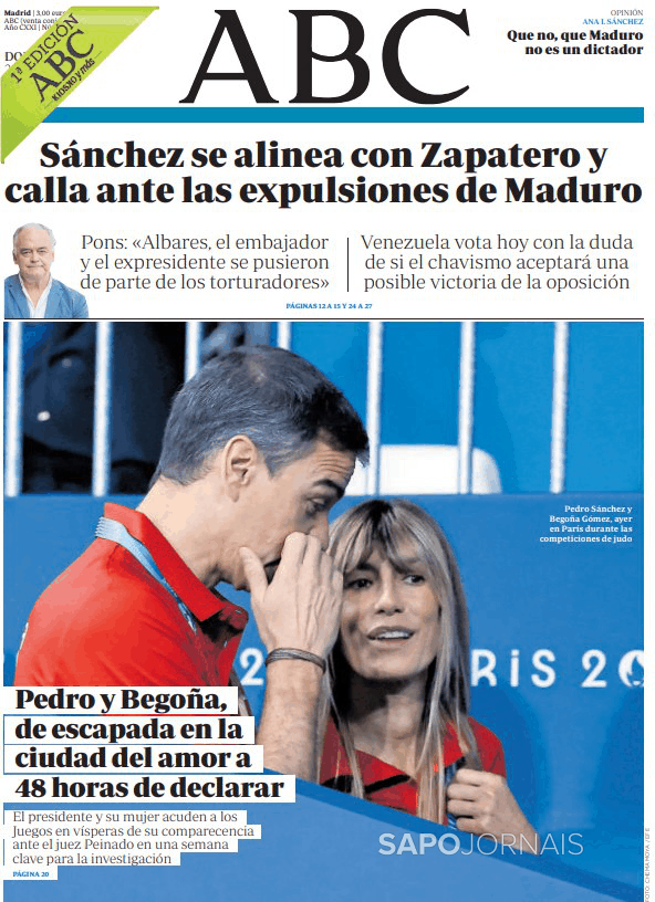 ABC (28 jul 2024) - Jornais e Revistas - SAPO.pt - Última hora e ...