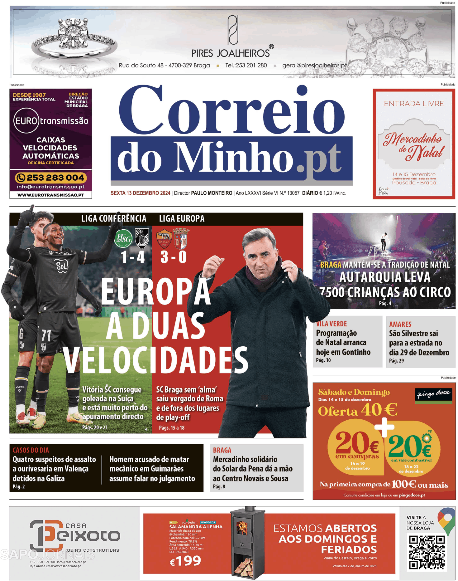 Correio do Minho (13 dez 2024) - Jornais e Revistas - SAPO.pt - Última ...