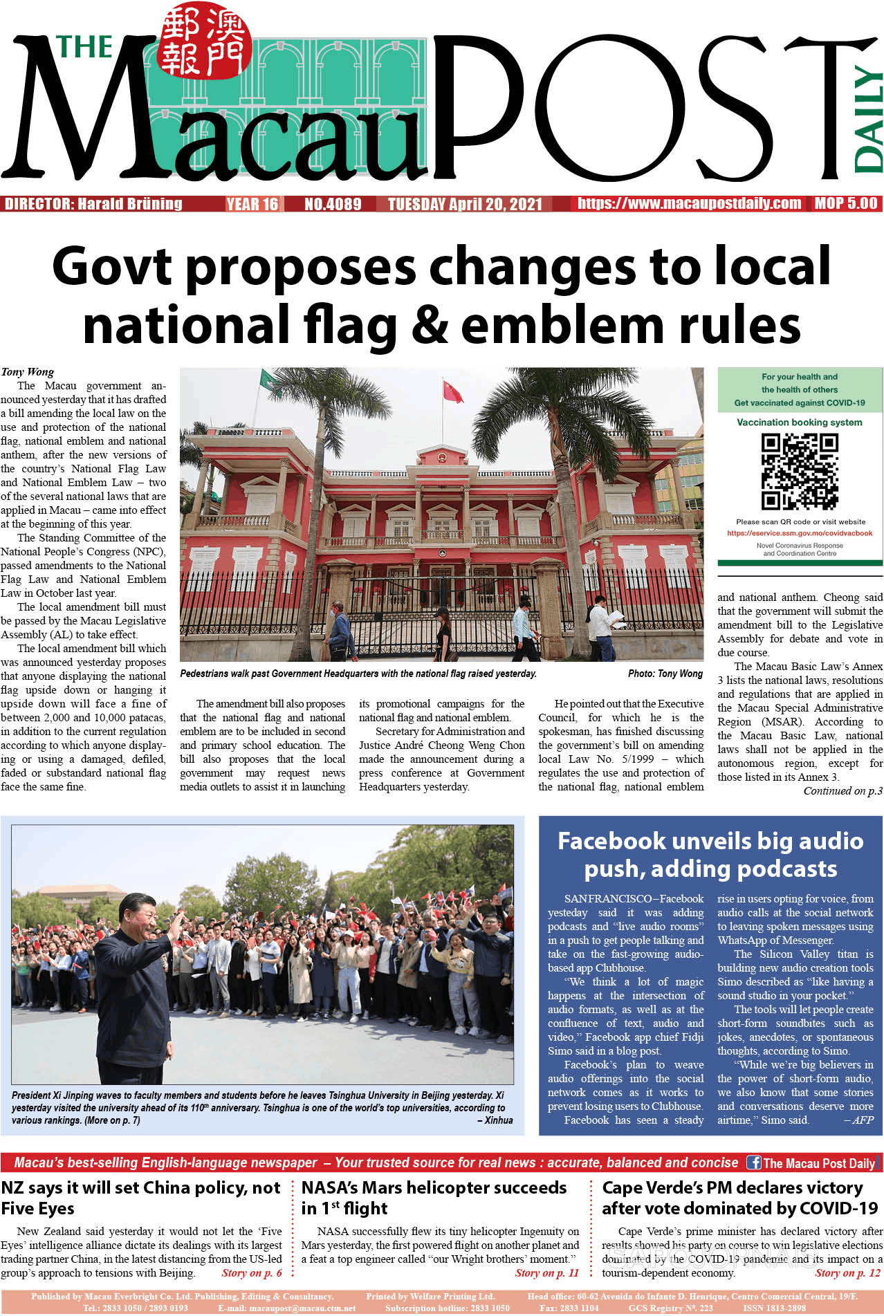 The Macau Post Daily (20 abr 2021) - Jornais e Revistas - SAPO.pt ...
