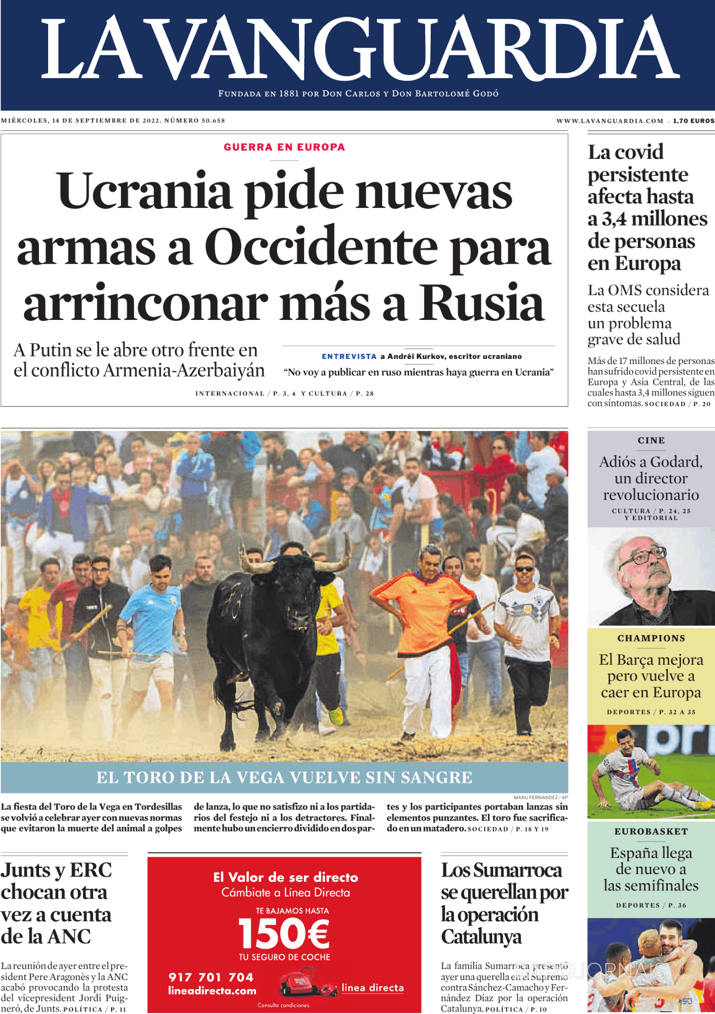 La Vanguardia (14 set 2022) - Jornais e Revistas - SAPO.pt - Última ...