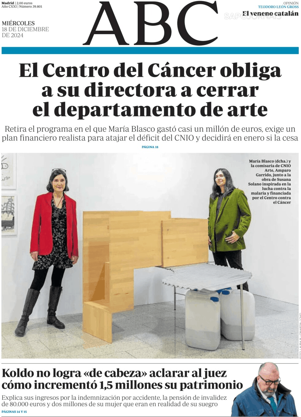 ABC (18 dez 2024) - Jornais e Revistas - SAPO.pt - Última hora e ...