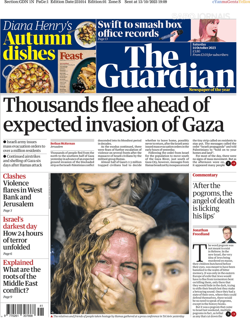 The Guardian (14 out 2023) - Jornais e Revistas - SAPO.pt - Última hora ...
