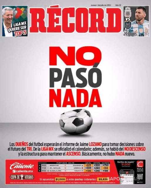 Récord (4 jul 2024) - Jornais e Revistas - SAPO.pt - Última hora e ...