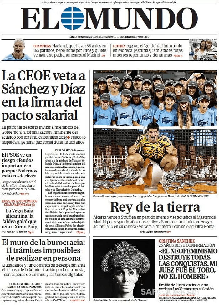 El Mundo (8 mai 2023) - Jornais e Revistas - SAPO.pt - Última hora e ...