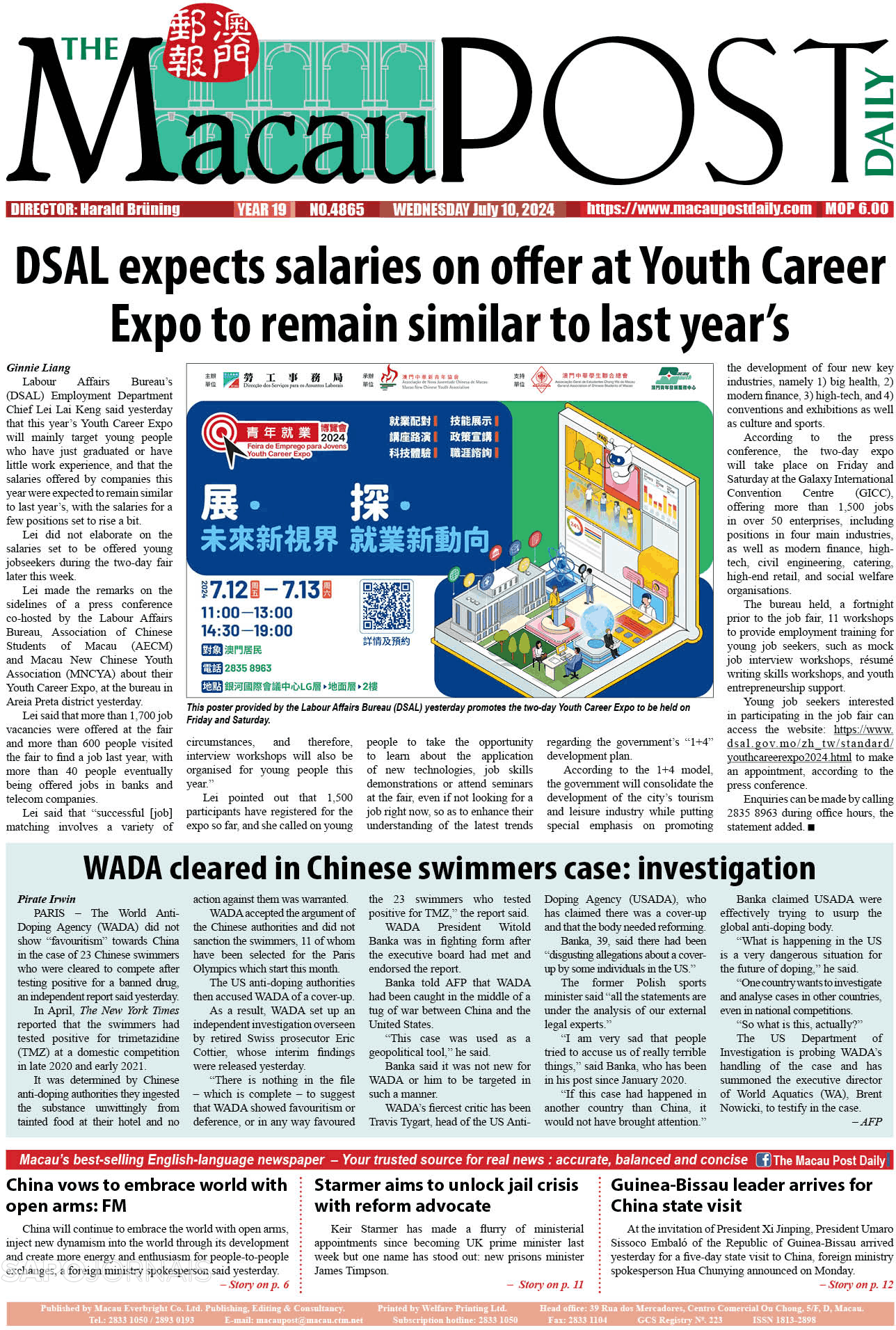The Macau Post Daily (10 jul 2024) - Jornais e Revistas - SAPO.pt ...
