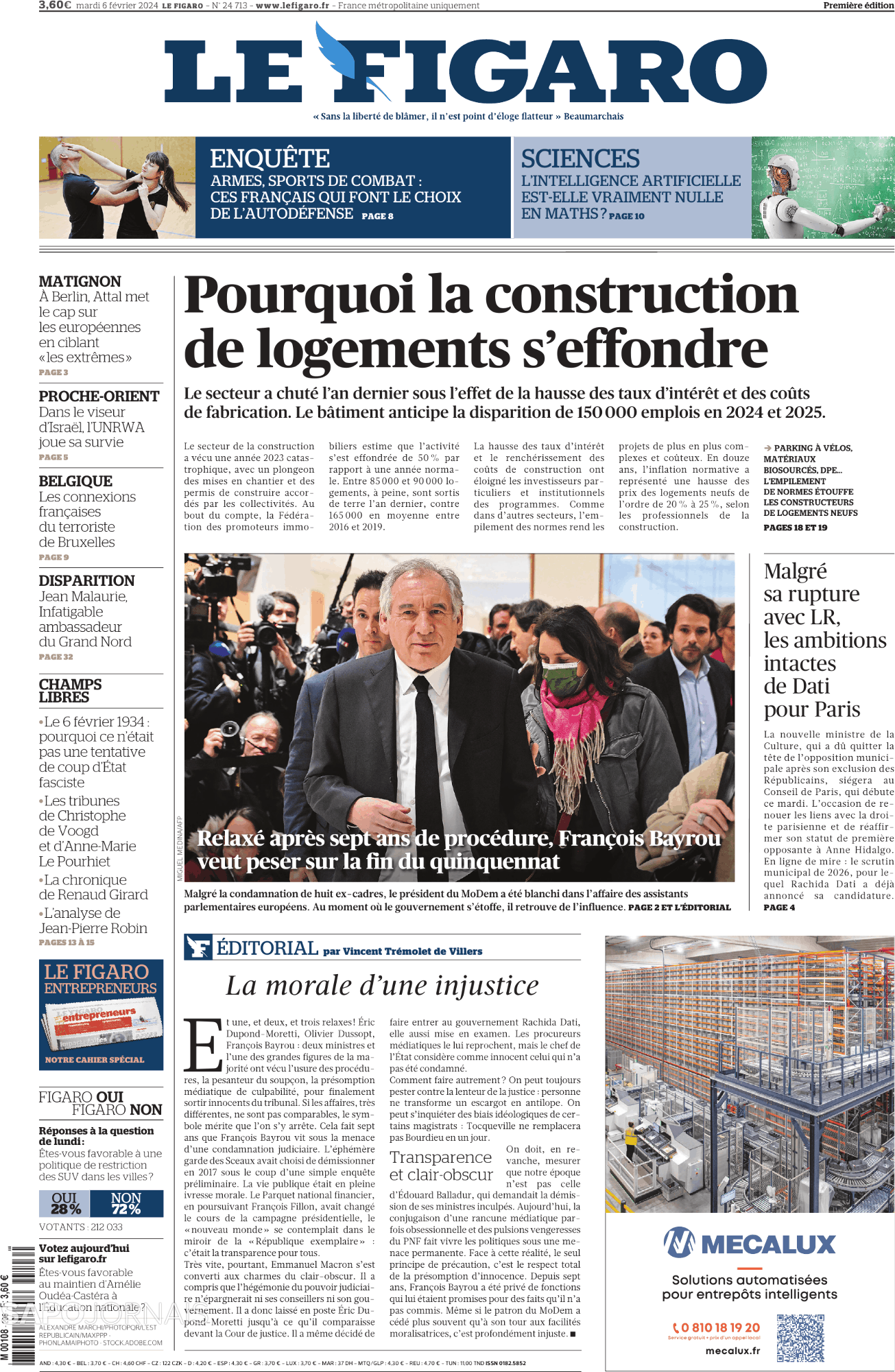 Le Figaro (6 fev 2024) - Jornais e Revistas - SAPO.pt - Última hora e ...