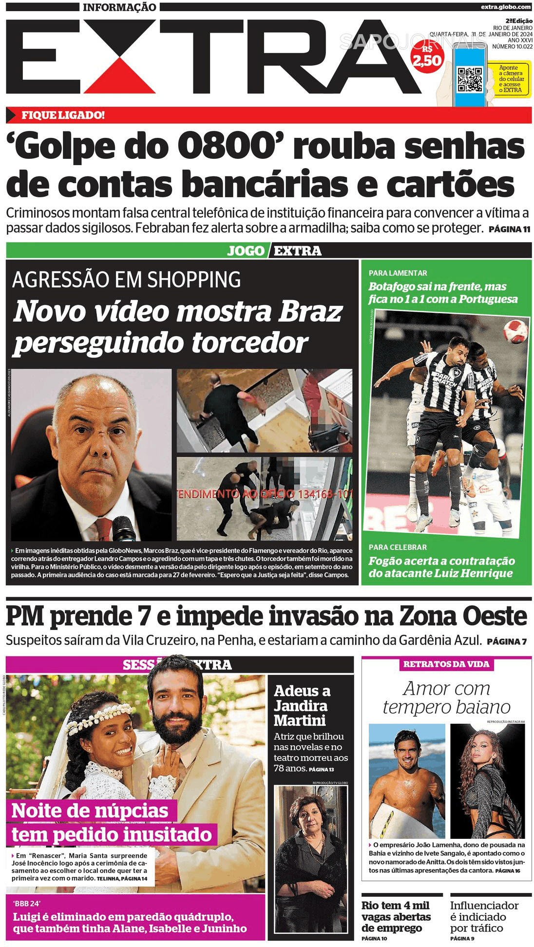 Extra (31 jan 2024) - Jornais e Revistas - SAPO.pt - Última hora e ...