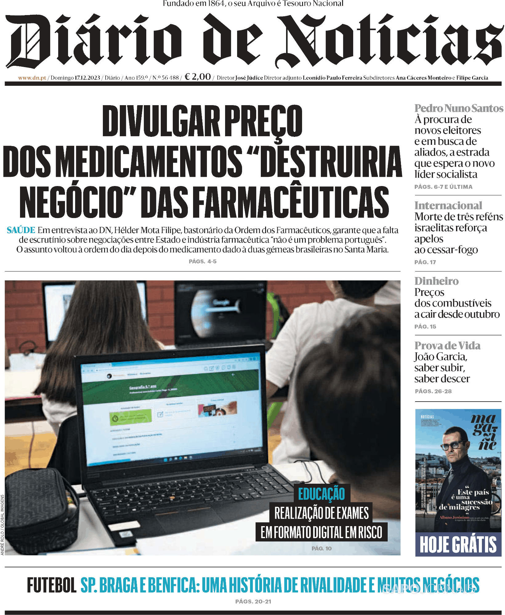 Diário de Notícias (17 dez 2023) - Jornais e Revistas - SAPO.pt ...