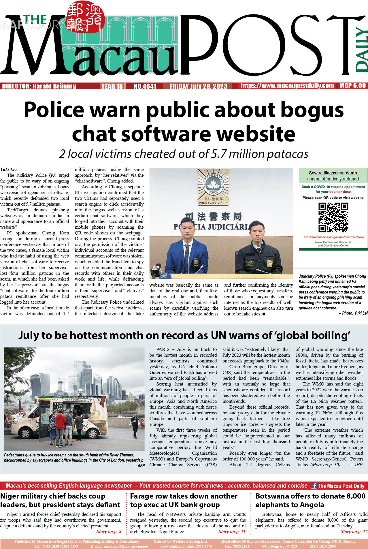 The Macau Post Daily (28 jul 2023) - Jornais e Revistas - SAPO.pt ...