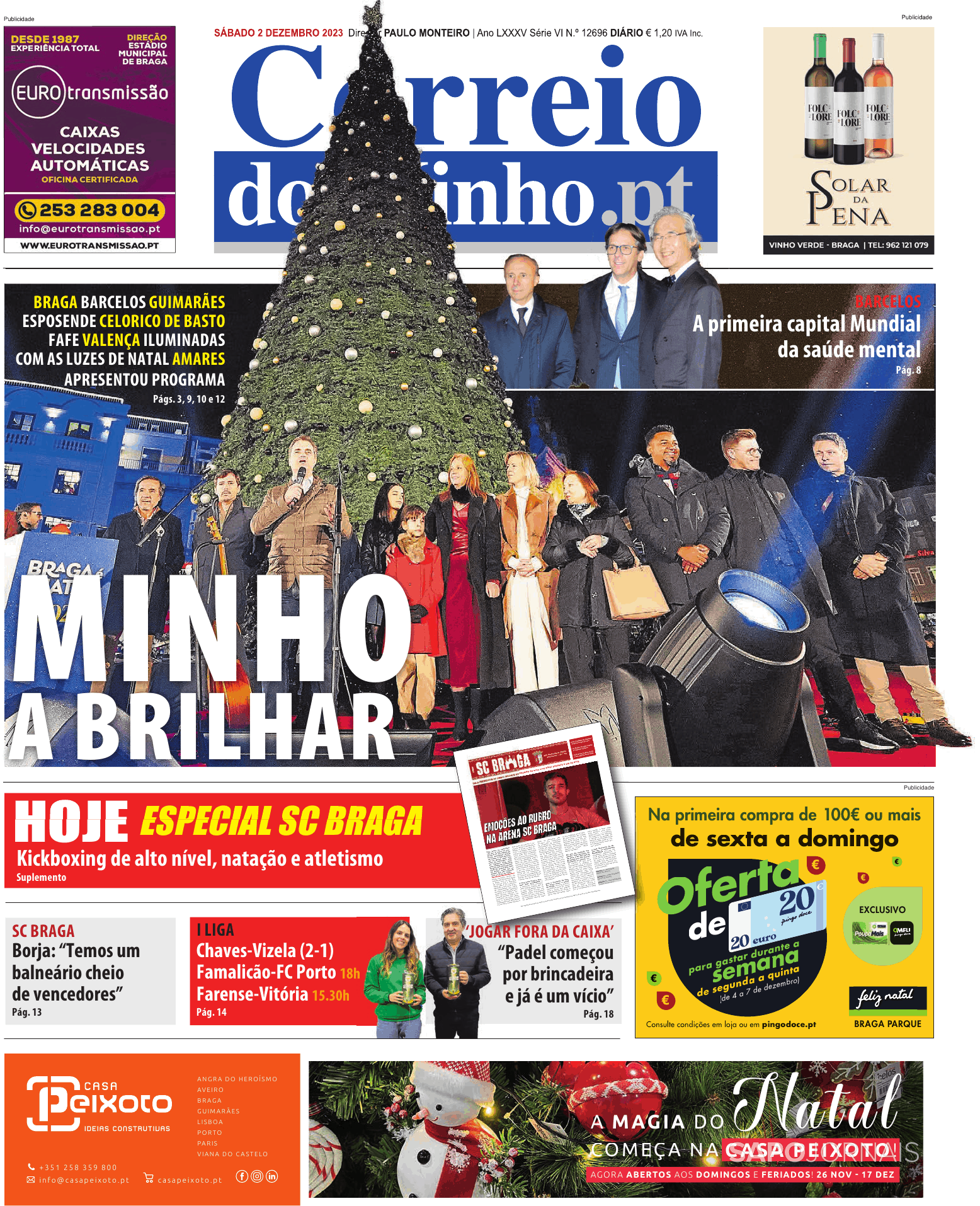 Correio do Minho (2 dez 2023) - Jornais e Revistas - SAPO.pt - Última ...