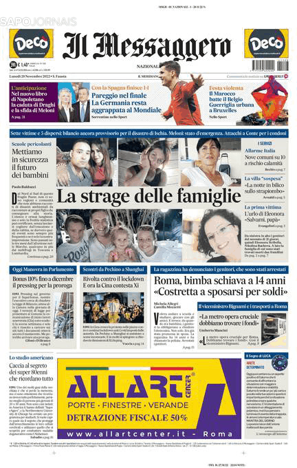 Il Messaggero (28 nov 2022) - Jornais e Revistas - SAPO.pt - Última ...