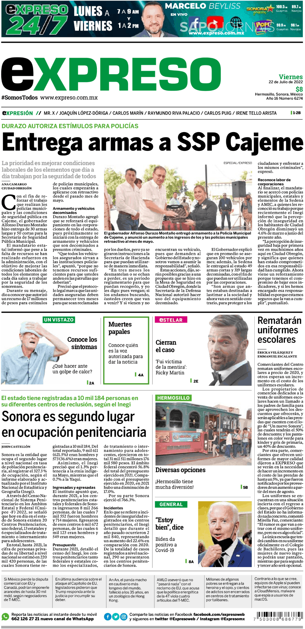 Expreso (22 jul 2022) - Jornais e Revistas - SAPO.pt - Última hora e ...
