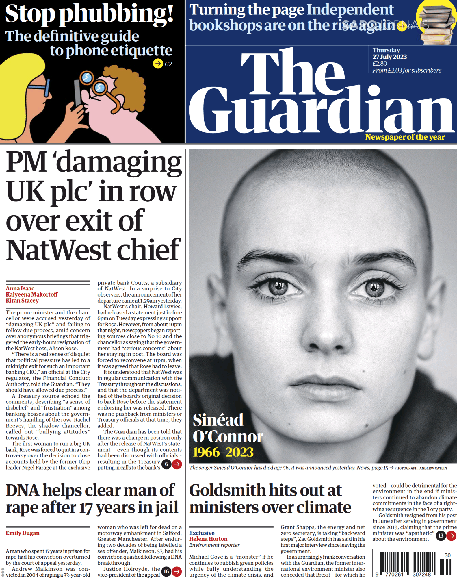 The Guardian (27 jul 2023) - Jornais e Revistas - SAPO.pt - Última hora ...