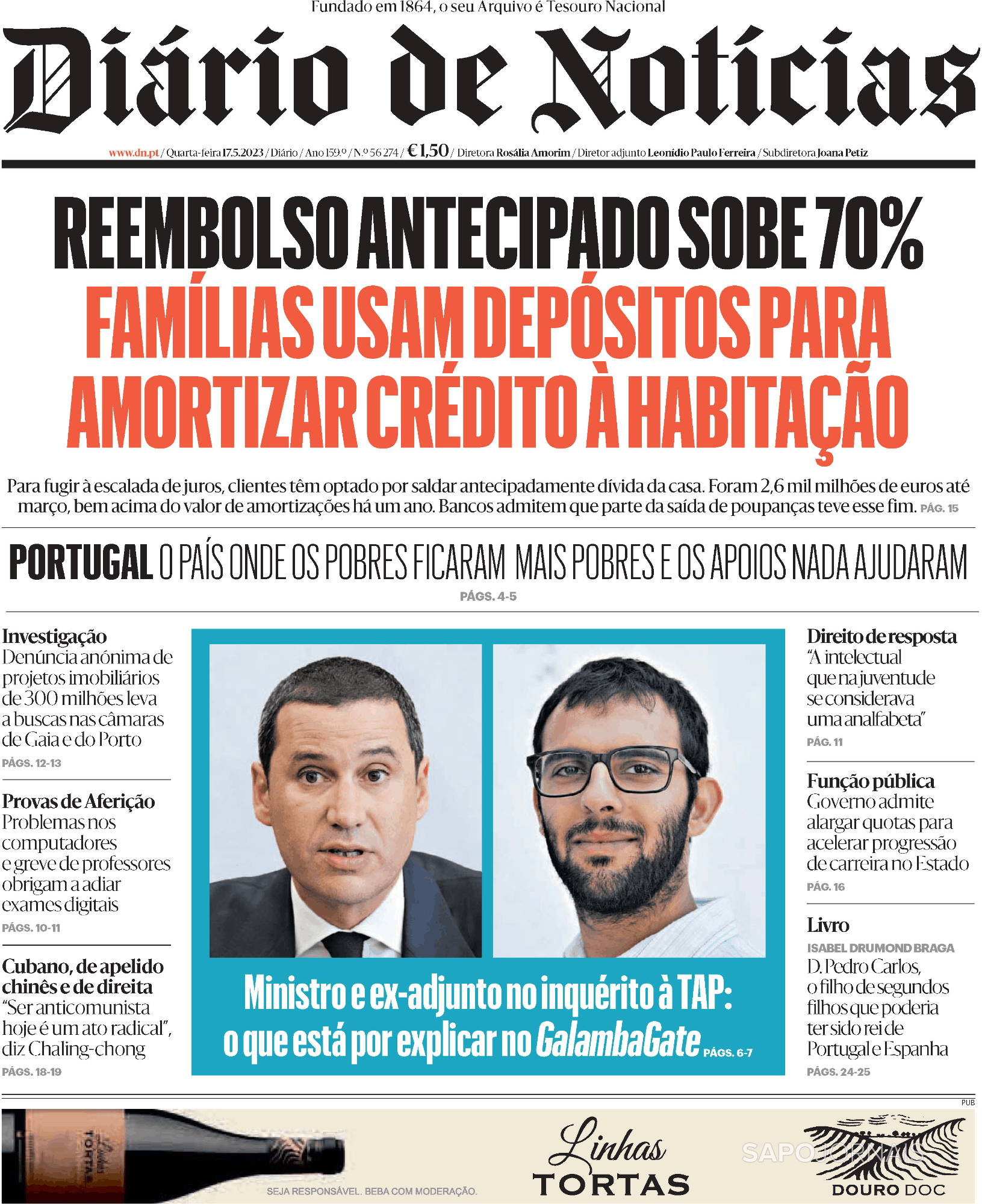 Diário de Notícias (17 mai 2023) - Jornais e Revistas - SAPO.pt ...