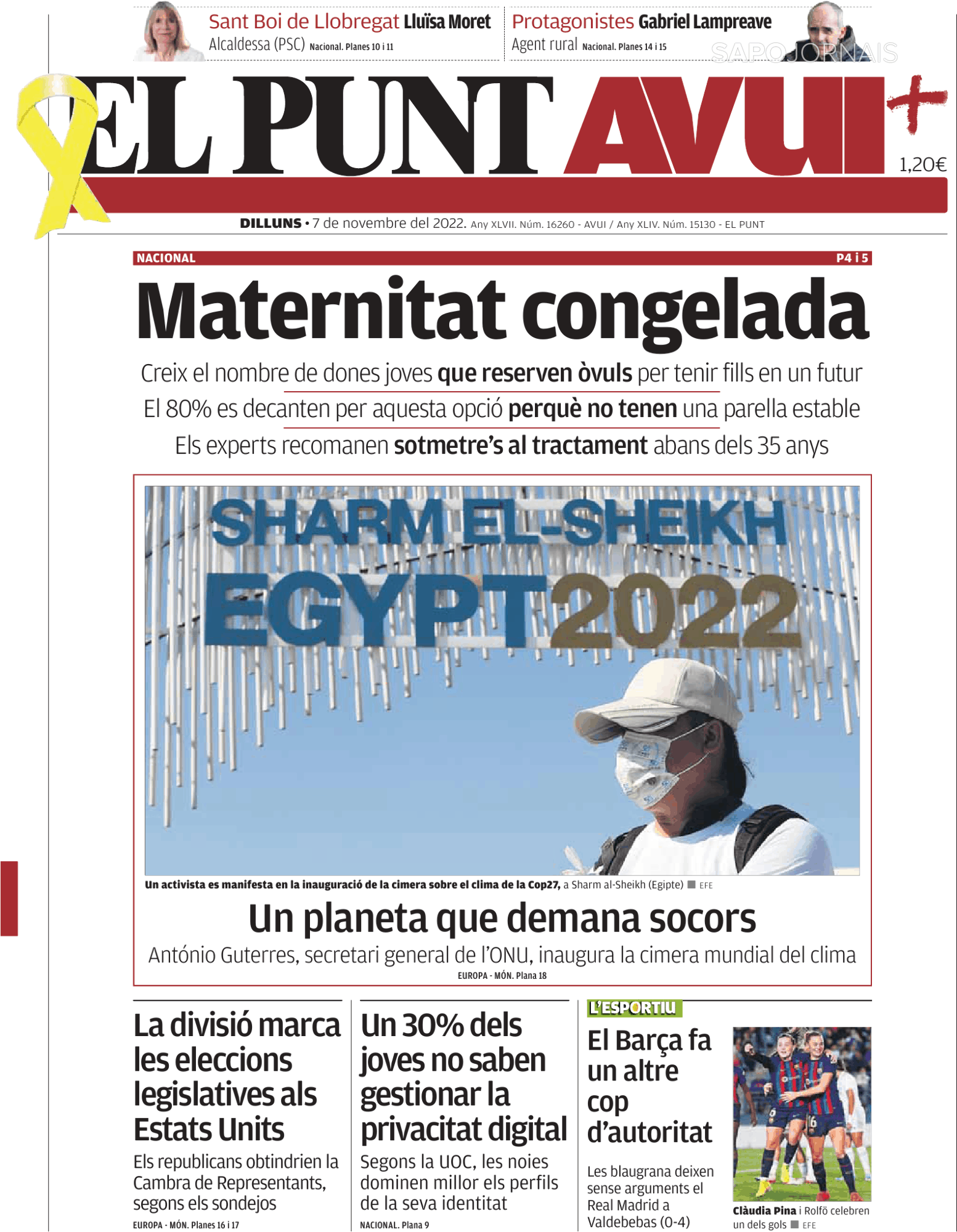 El Punt Avui | Nacional (7 nov 2022) - Jornais e Revistas - SAPO.pt ...