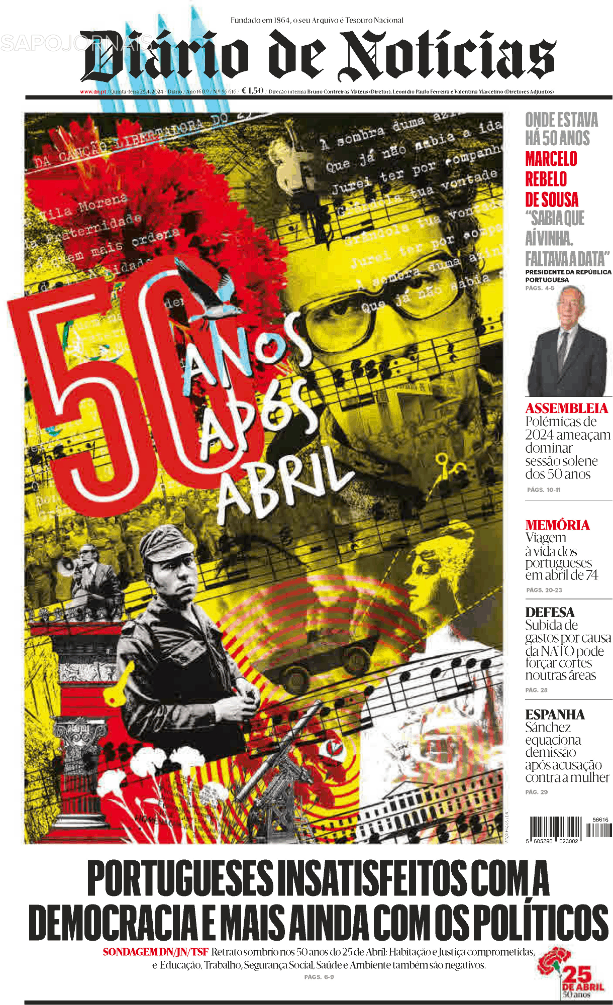 Diário de Notícias (25 abr 2024) - Jornais e Revistas - SAPO.pt ...