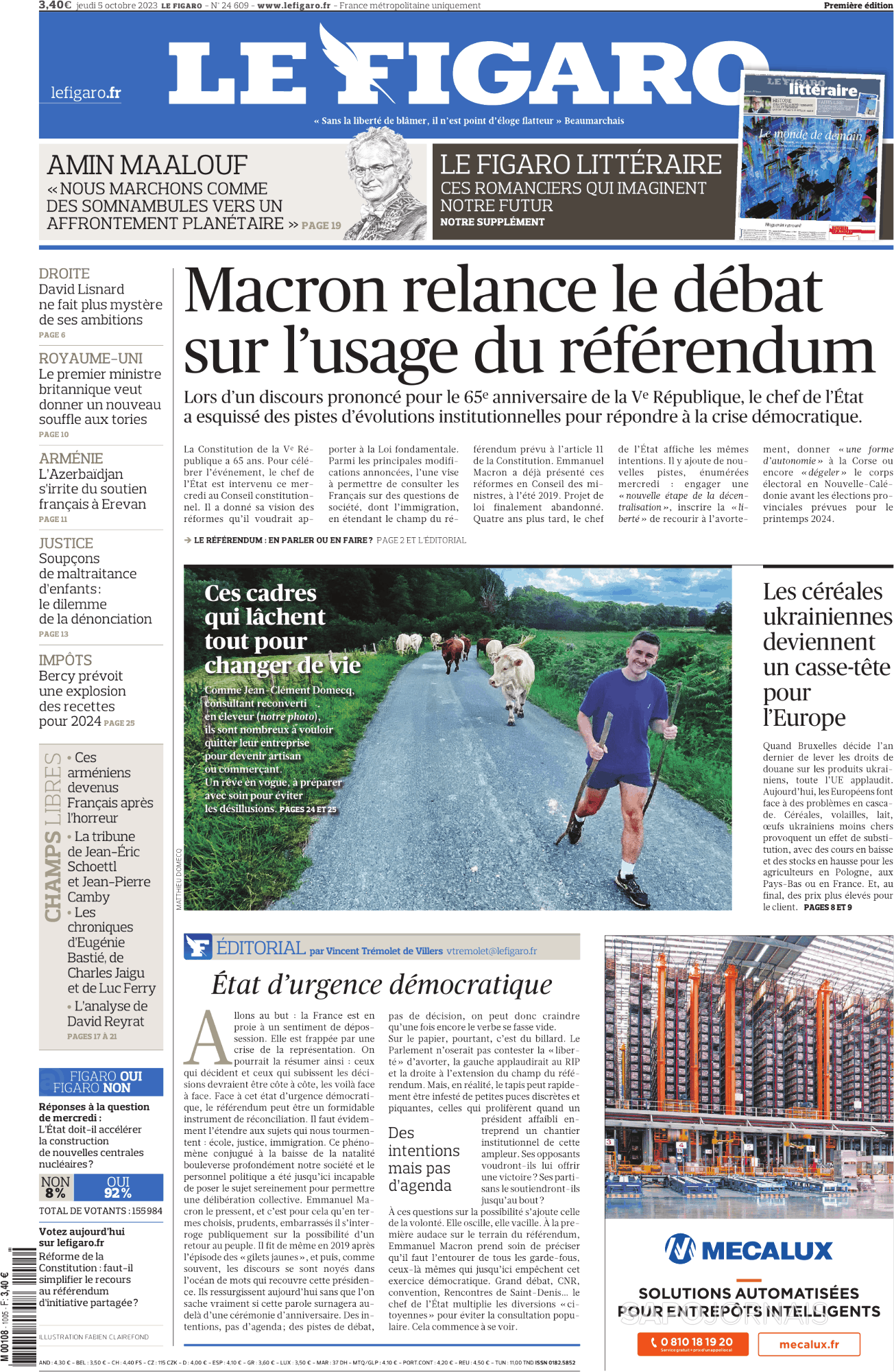 Le Figaro (5 out 2023) - Jornais e Revistas - SAPO.pt - Última hora e ...