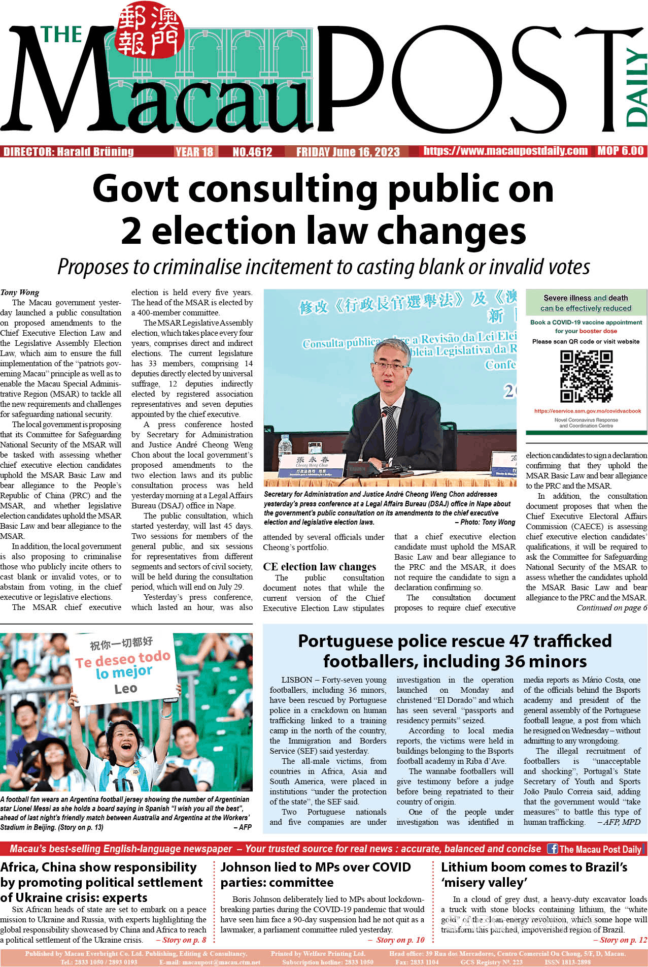 The Macau Post Daily (16 jun 2023) - Jornais e Revistas - SAPO.pt ...